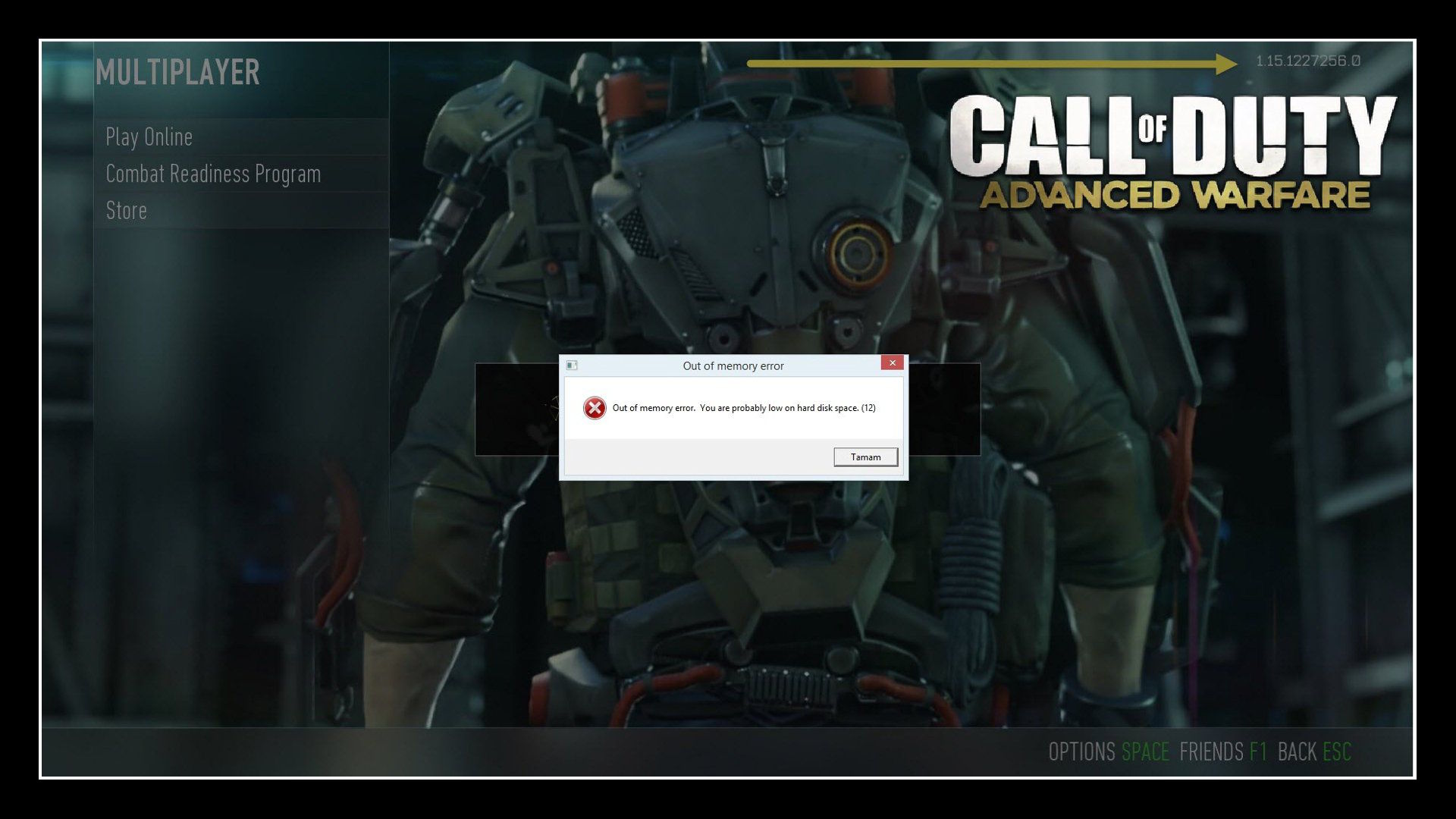 Call of Duty Advanced Warfare Out of Memory Error ⋆ Call of Duty ...